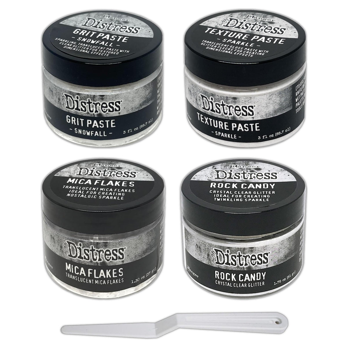 Tim Holtz Snowfall Grit Paste, Sparkle Texture Paste, Distress Mica Fl ...